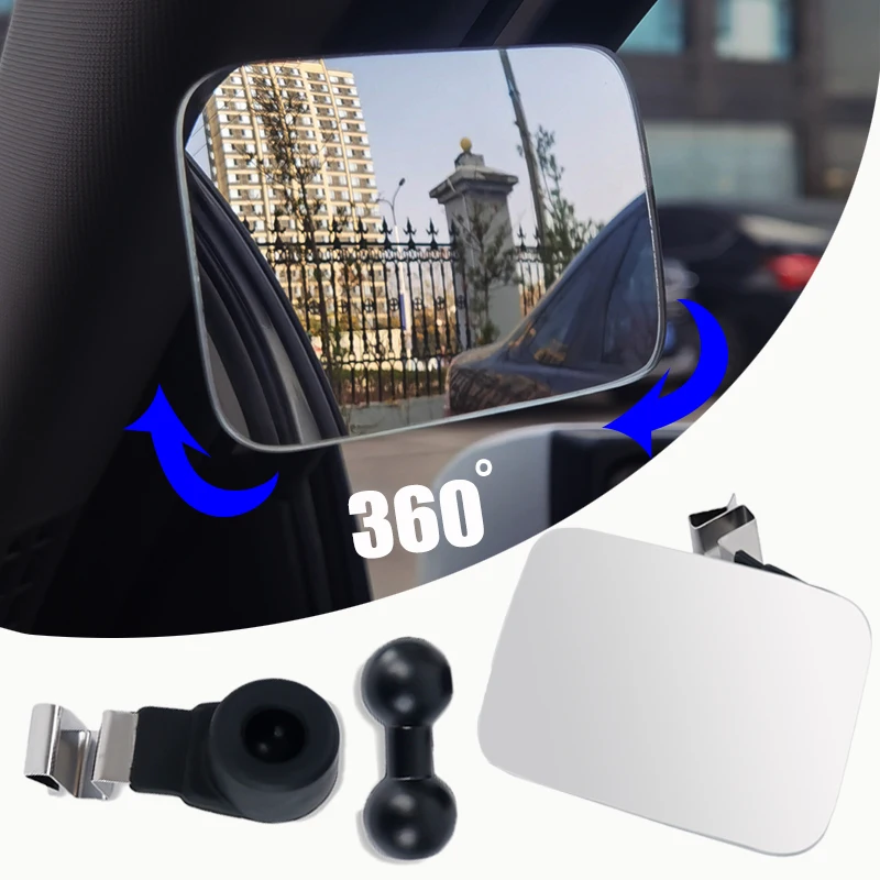Car Auxiliary Blind Spot Mirror Interior Convex Rearview Mirror 360 ...