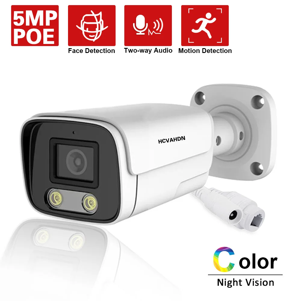 5MP-POE-Security-Camera-2-Way-Audio-Outdoor-Waterpoor-IP-Bullet ...