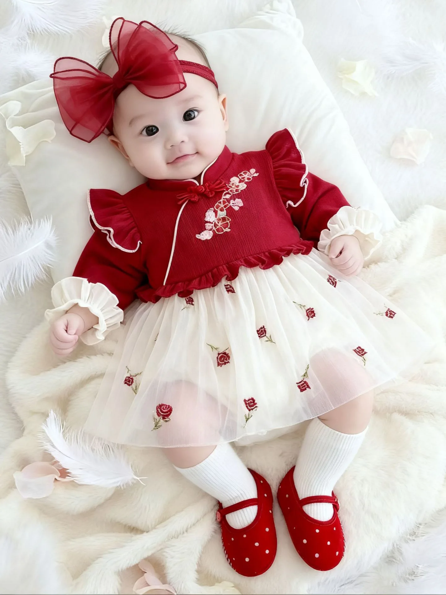Chinese Traditional Jumpsuit For Boys Girls Newborn Baby Hanfu Tang ...
