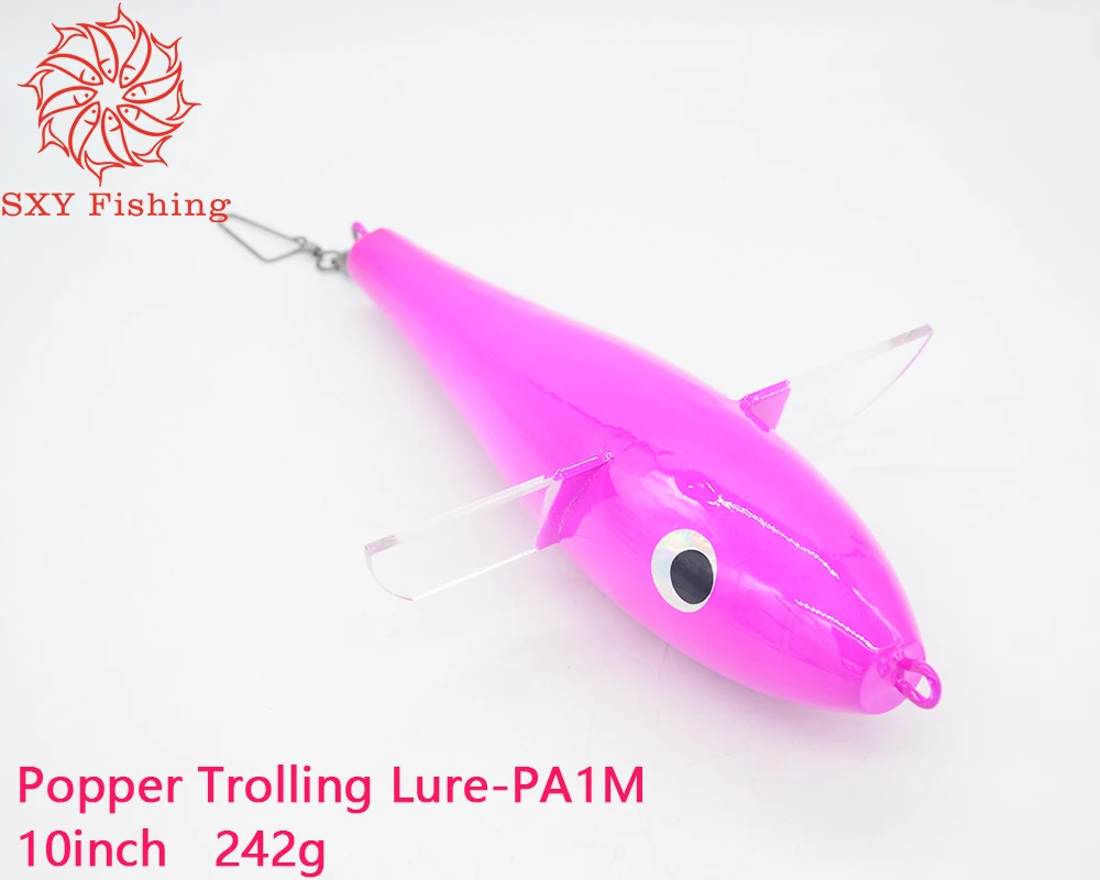 SXY-FISHING-Popper-Trolling-Lure-Wood-fish-Laser-film-bait-Big-gema ...
