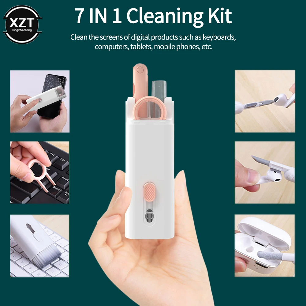 7 PCS Computer Keyboard Cleaning Brush Bluetooth Headset Cleaning Pen Phone Cleaning Artifact ...