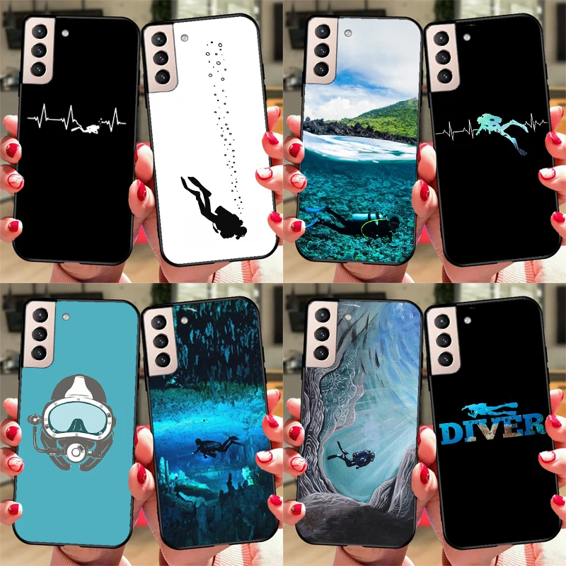 Scuba-Diver-Diving-Phone-Case-For-Samsung-Galaxy-S23-S20-FE-S21-Ultra ...