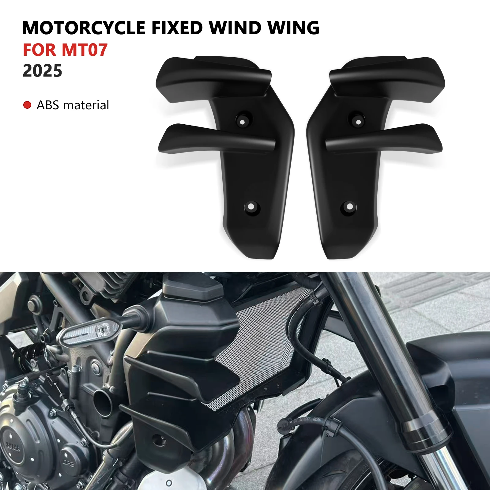 Motorcycle side wings side spoiler fairing aerodynamic winglets fixed ...