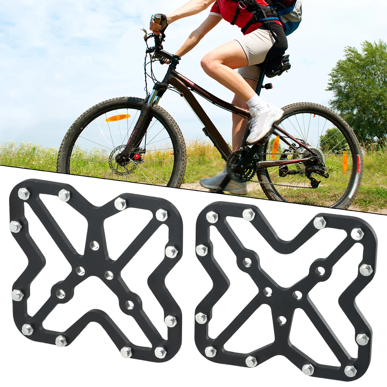 1-Pair-Bicycle-Pedal-Platform-Cleats-Pedal-Adapter-Flat-Pedal-Quick ...