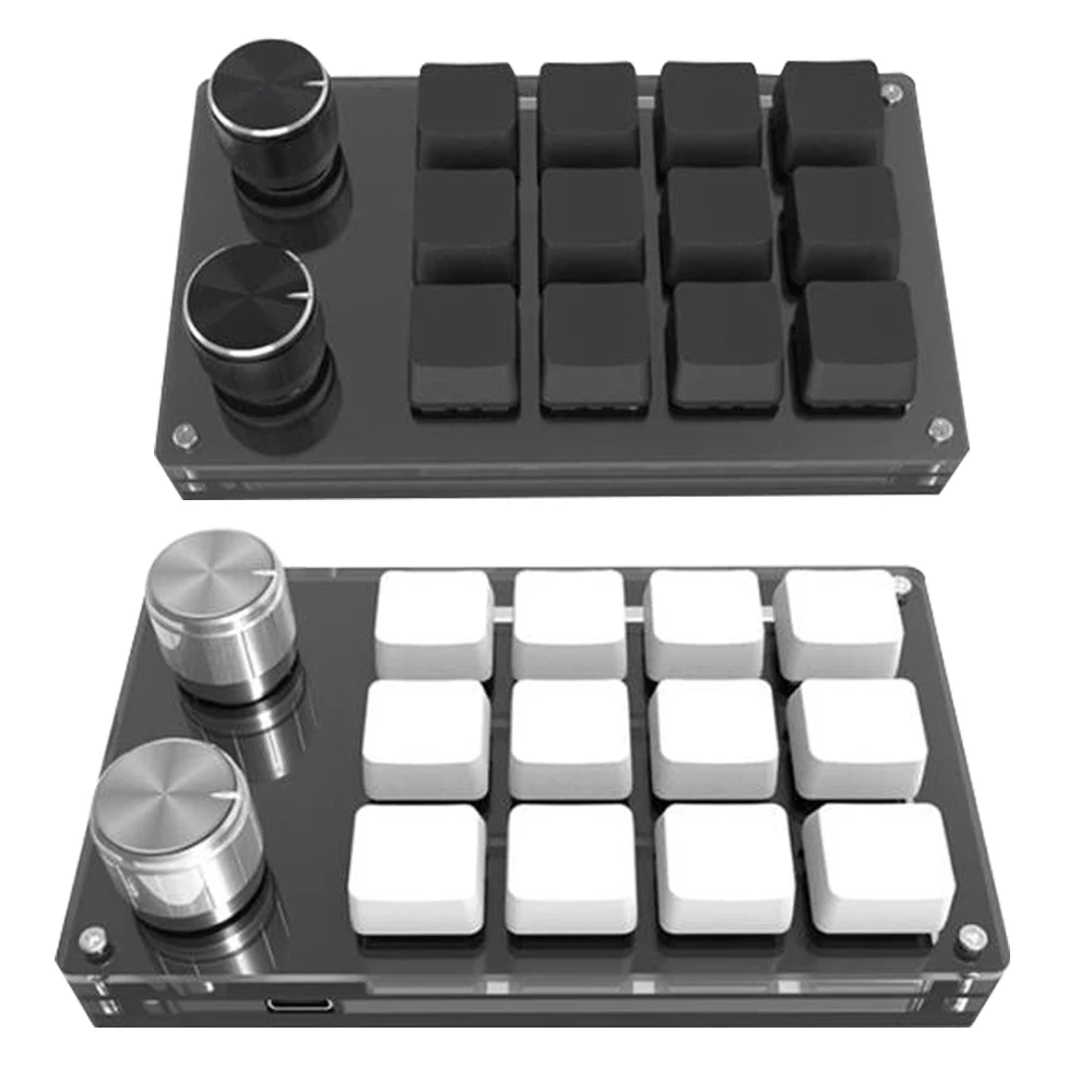 Romoral-Macro-Programming-Keyboard-12-Keys-2-Knob-Mini-Keyboard-DIY ...