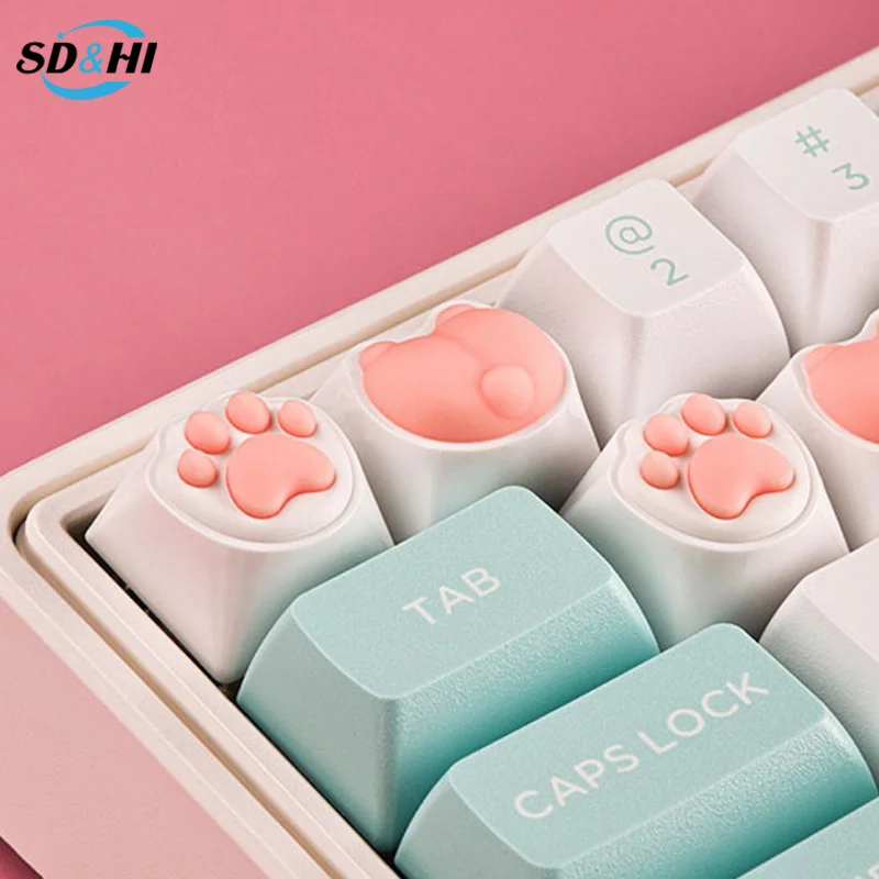 Cute-Cat-Paw-Keycaps-para-teclado-mec-nico-Cherry-MX-Switch-DIY-Custom ...