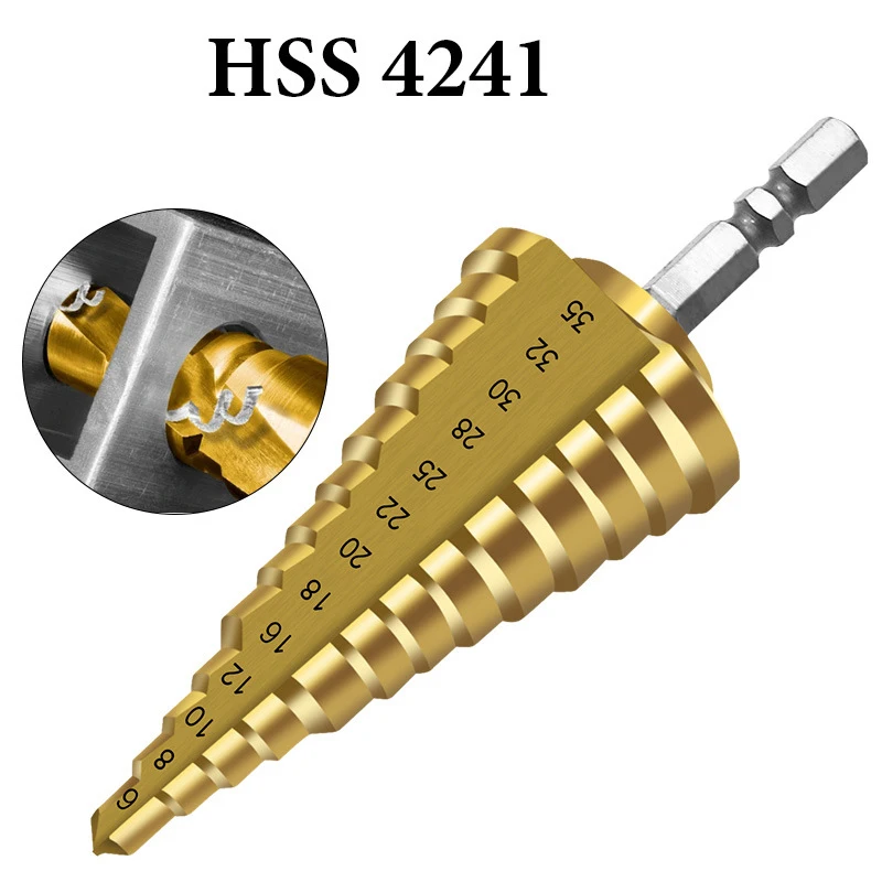 Step Drill Bit 1pc HSS Titanium Coated Drilling Power Tools Metal High ...