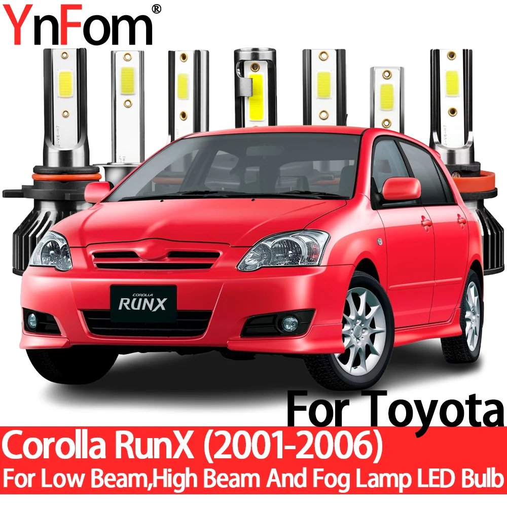 YnFom-For-Toyota-Corolla-RunX-2001-2006-Special-LED-Headlight-Bulbs-Kit ...