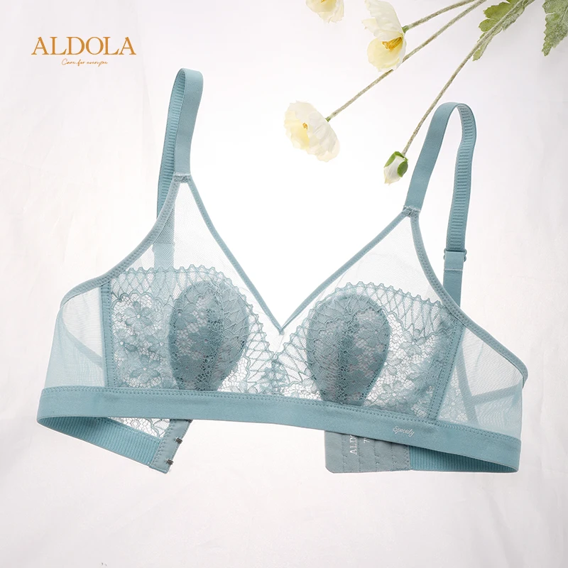 ALDOLA-Summer-Sexy-Lace-Bra-Thin-Style-Underwear-Push-Up-Wireless-Bras ...