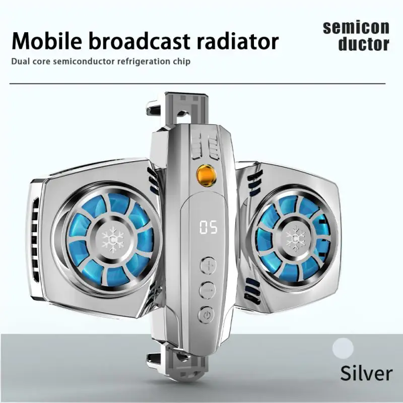 K4 Mobile Phone Radiator Dual fan Dual core Cooling Temperature Digital ...
