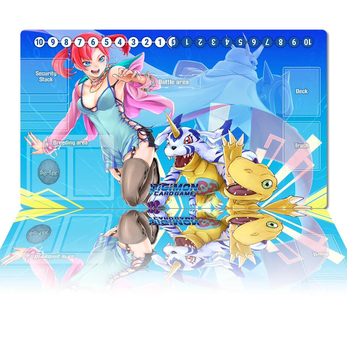 Digimon Playmat Nokia Shiramine Gabumon Agumon DTCG TCG CCG alfombra de ...