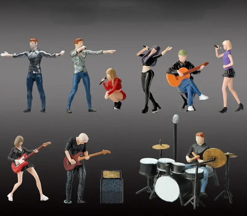 1-64-Scale-Diorama-Figure-Model-City-Band-Performance-Doll-Scene ...