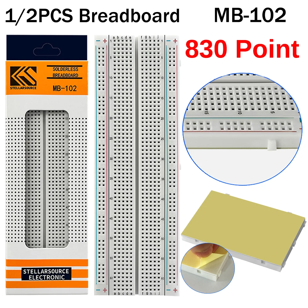 1-2pcs-Breadboard-830-Point-PCB-Board-MB-102-MB102-Test-Develop-Nodemcu ...