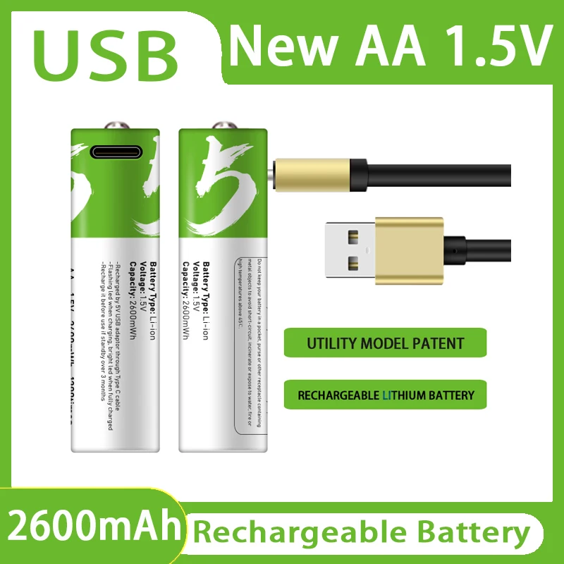 Battery-USB-AA-1-5V-rechargeable-battery-aa-supports-direct-charging-of ...