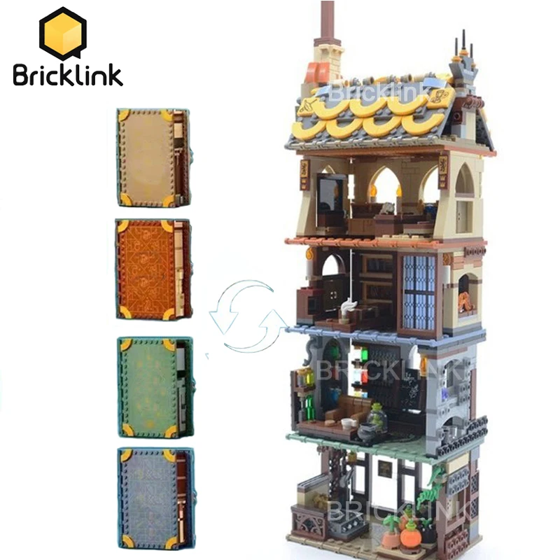 Bricklink MOC Magic Book 4 in 1 Transform Magic Tower Hogwartsing ...