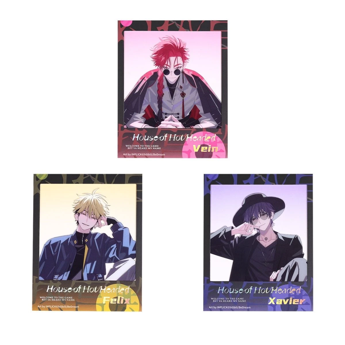 Anime Link Click Lucas Jo Vein Charles Cosplay Cartoon Photo Card ...