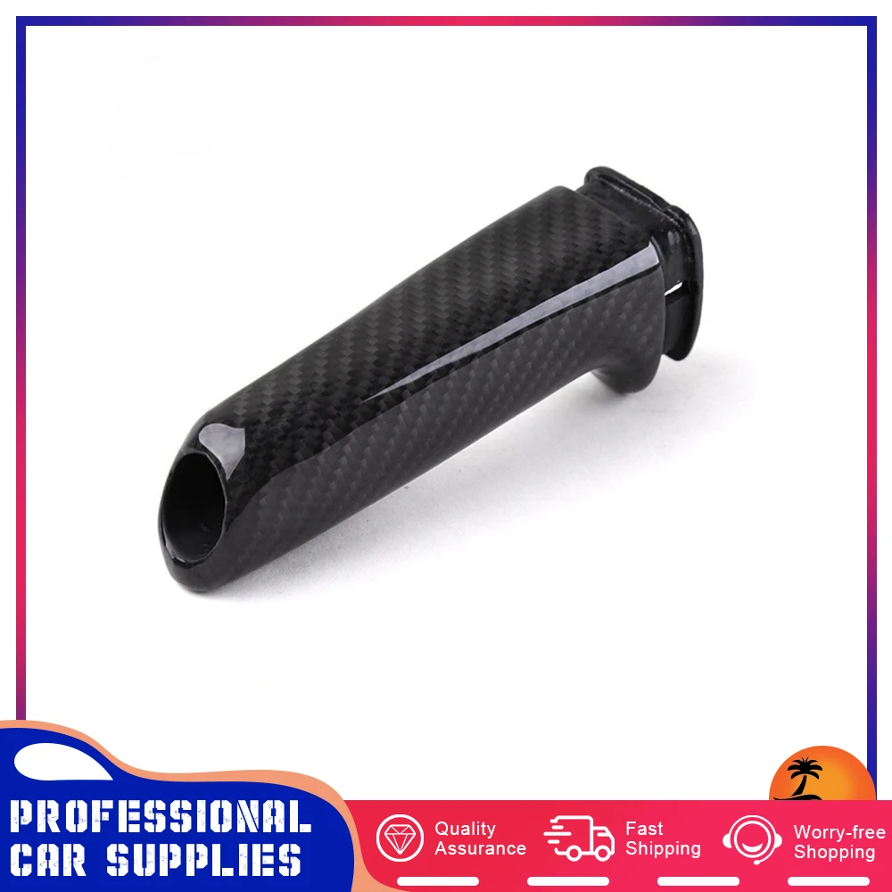Car Real Carbon Fiber Pattern Handbrake Cover Grip Handle Lever For 1 2 ...