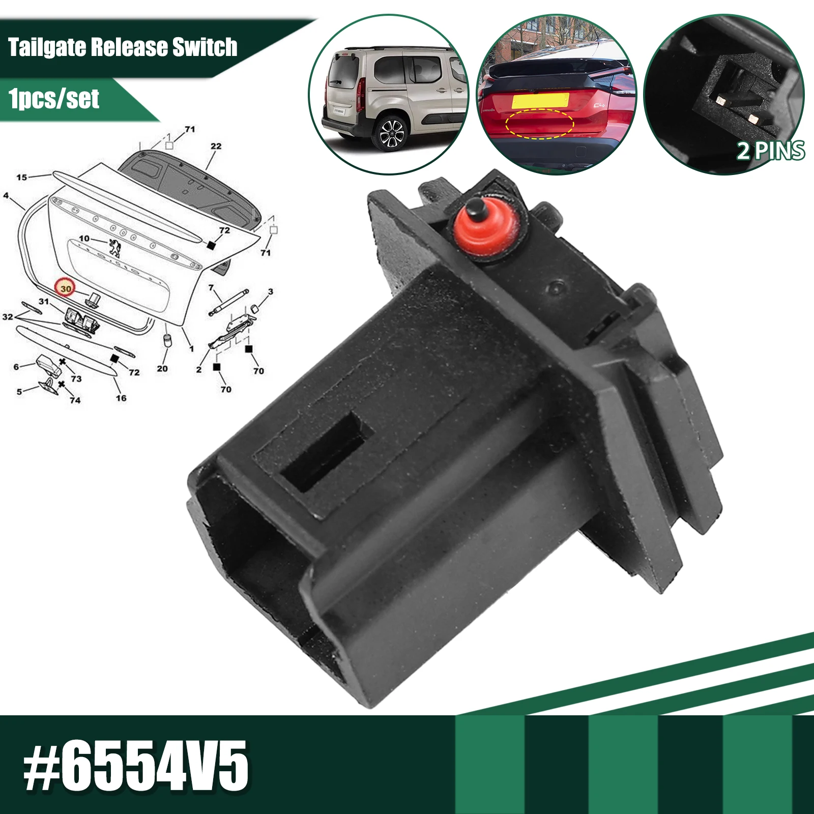6554V5-For-Peugeot-206-207-307-308-5008-Citroen-C3-C4-Xsara-Berlingo ...