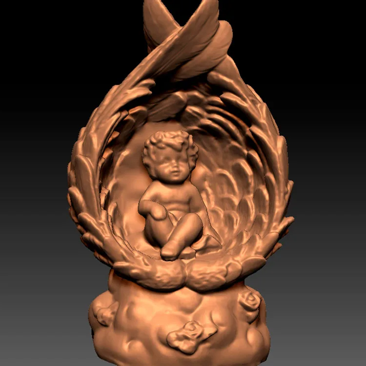 Angel Baby 3D Modell Stl Formátumban A Cnc És Nyomtatóhoz, Sculpture ...