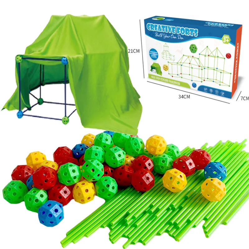 DIY-3D-House-Toys-For-Kids-Construction-Forts-Building-Kits-Creative ...