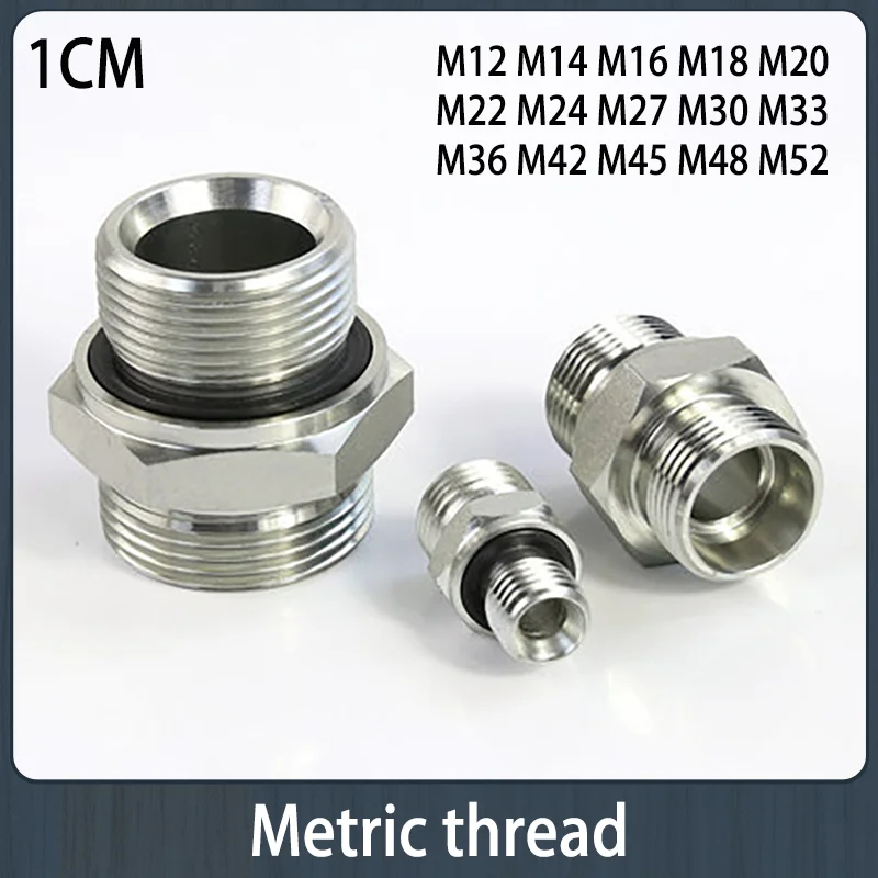 Hydraulic-Fittings-Metric-Male-Thread-With-Sealing-ED-Ring-Oil-Tubing ...
