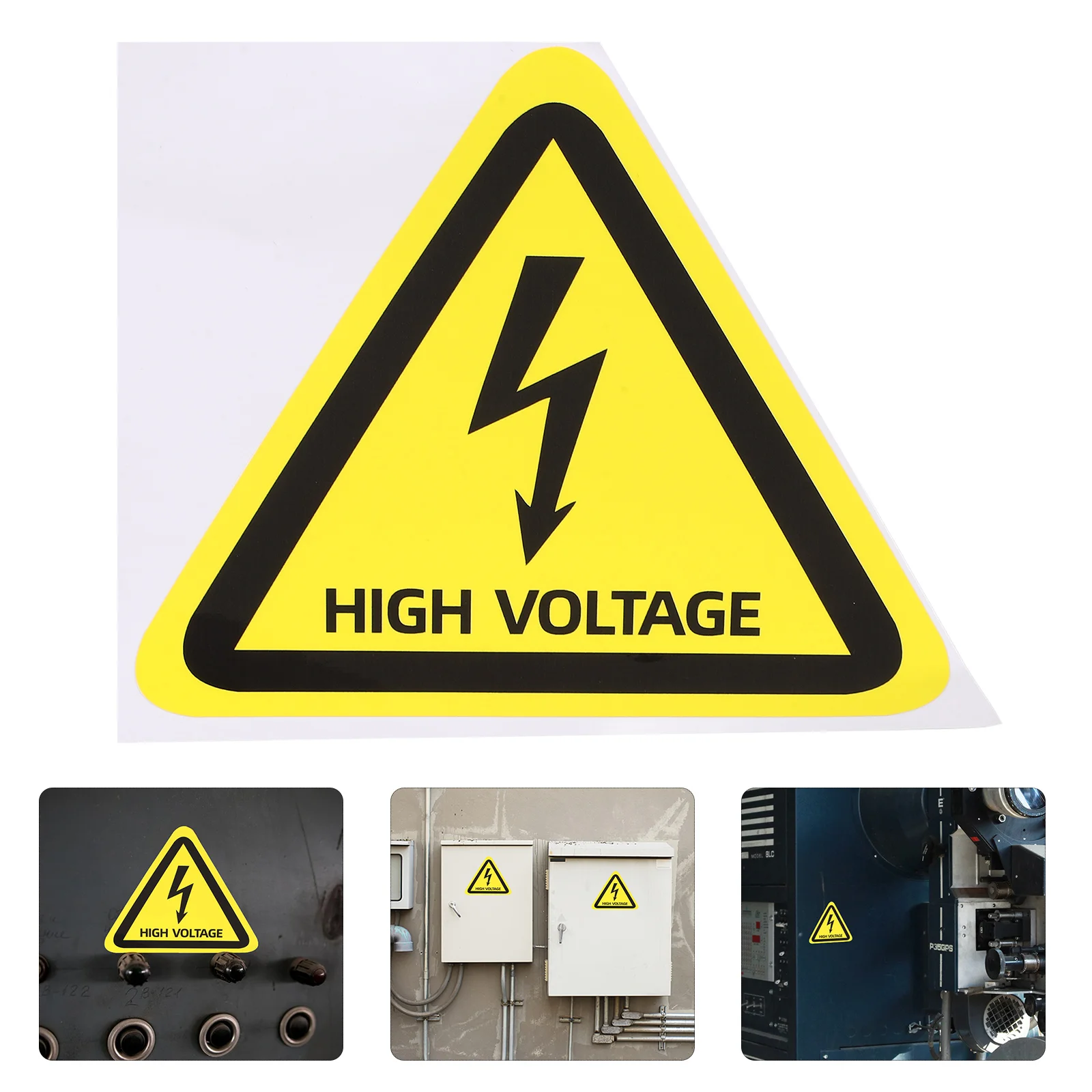 High-Voltage-Electricity-Sign-Panel-Stickers-Labels-Electrical-PP-Self ...