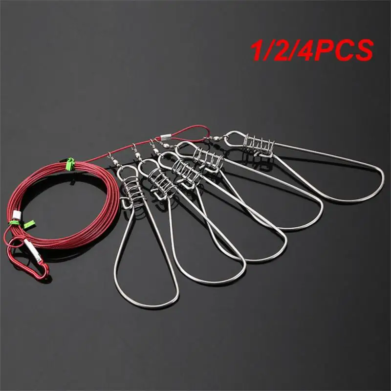 1-2-4PCS-Snaps-Fishing-Lock-Fish-Buckle-Tackle-Stainless-Steel-Chain ...