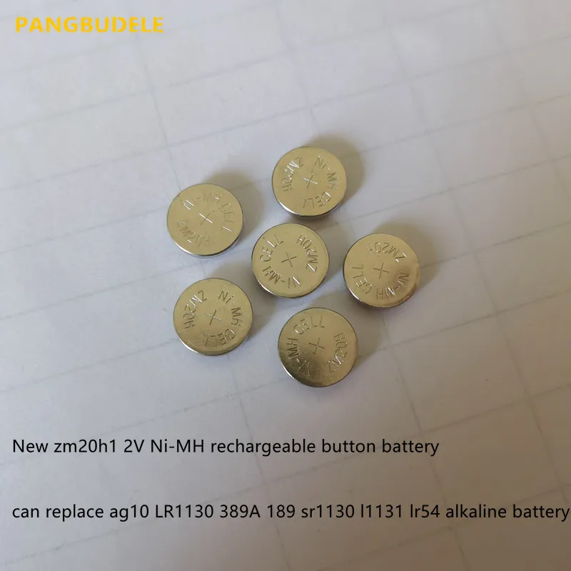 New-zm20h1-2V-Ni-MH-rechargeable-button-battery-can-replace-ag10-LR1130 ...