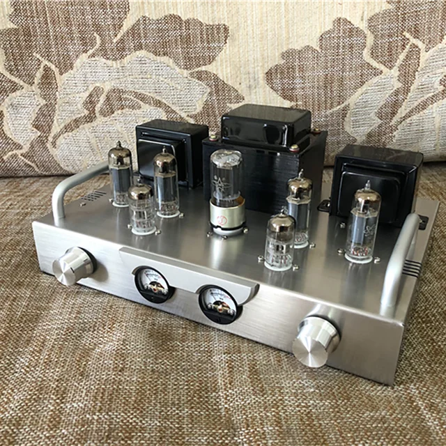 Lyele-オーディオアンプ6n2,6p1真空管アンプ,DIYキット,hifiクラス,オーディオアンプ,8w 8w vu,Bluetooth 5.0,高出力2 (2.0)
