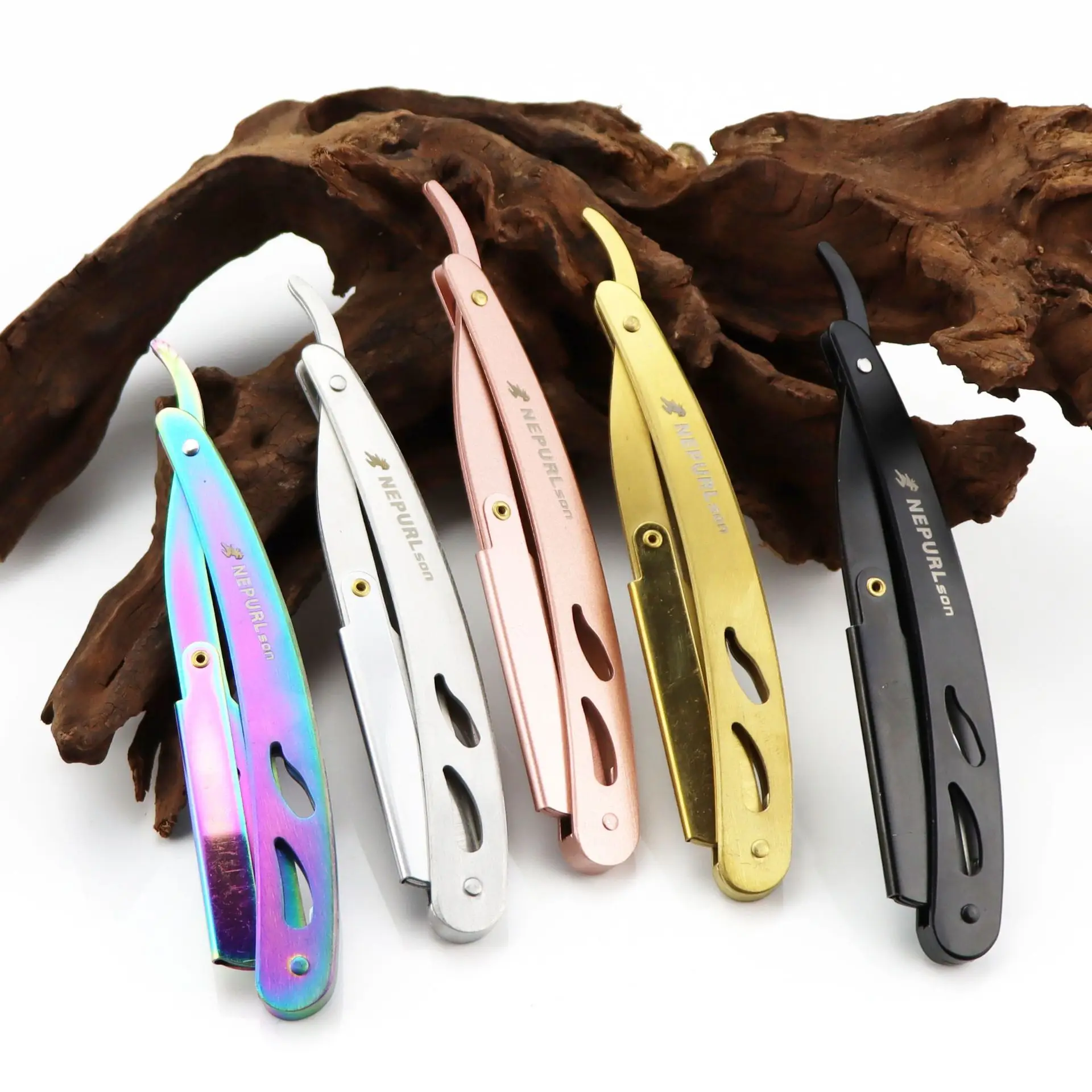Colorful-Men-Straight-Barber-edge-Razors-Folding-Shaving-Knife-Hair ...