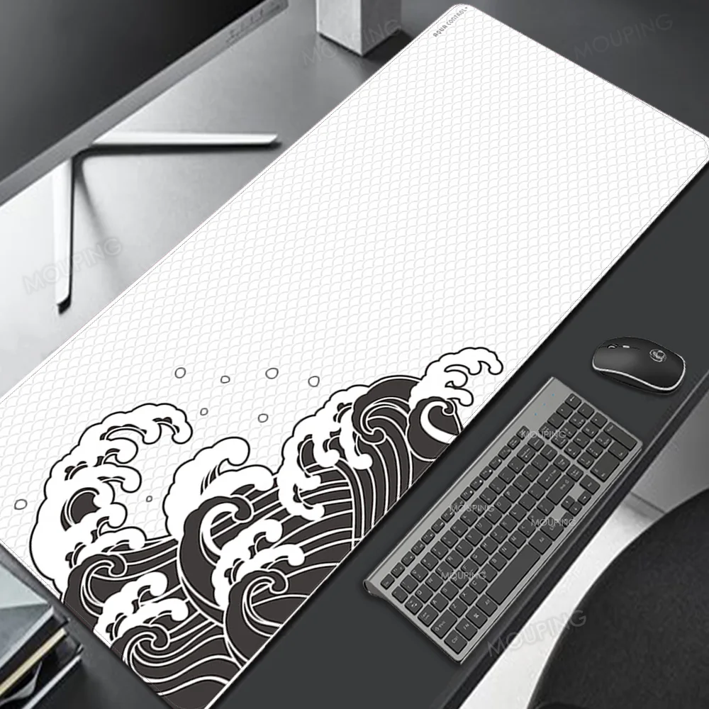 White Mouse Pad Speed Laptop Deskmat Ocean Gaming Mouse Pads Wave ...