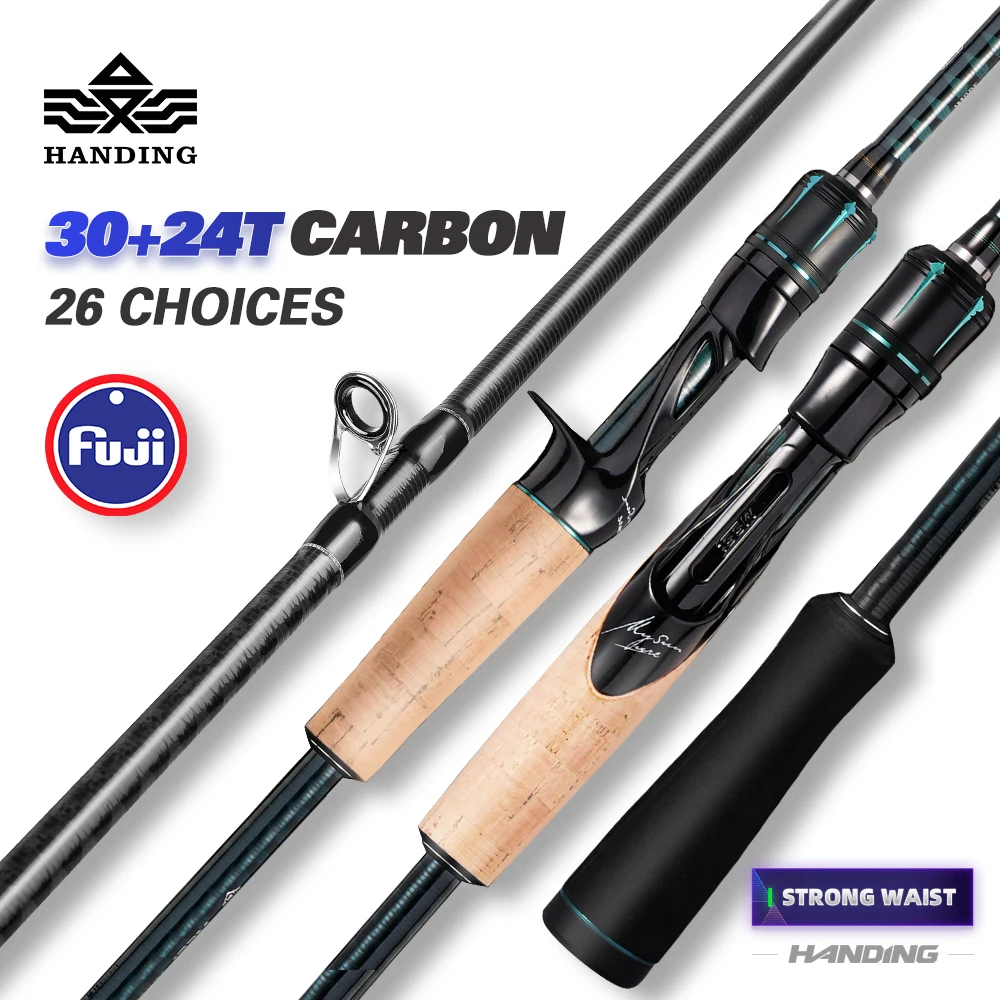 HANDING-30-24T-Spinning-Casting-Fishing-Rod-Fuji-O-A-Guides-High-Carbon ...