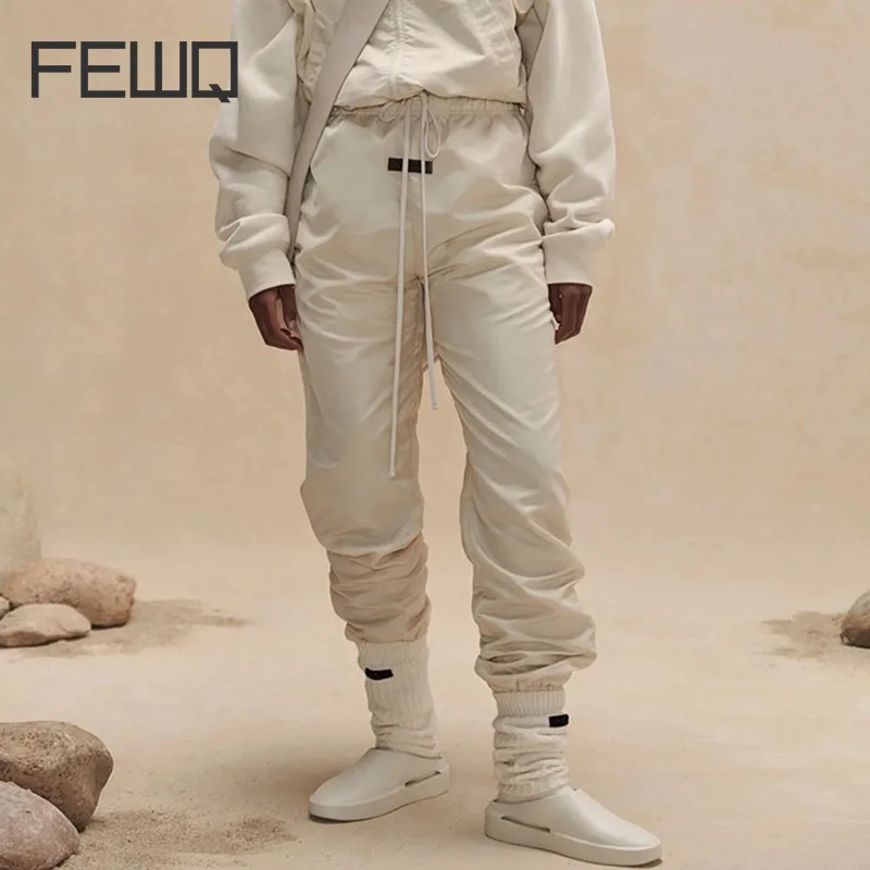 Fewq-Herren-hose-Doppel-faden-neue-einfarbige-Kordel-zug-Design-neue ...