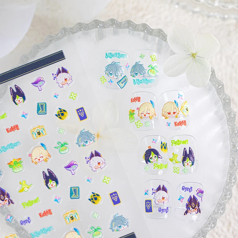 Genshin-Impact-Tighnari-Cyno-Alhaitham-Kaveh-Cute-Chibi-Game-Nail ...