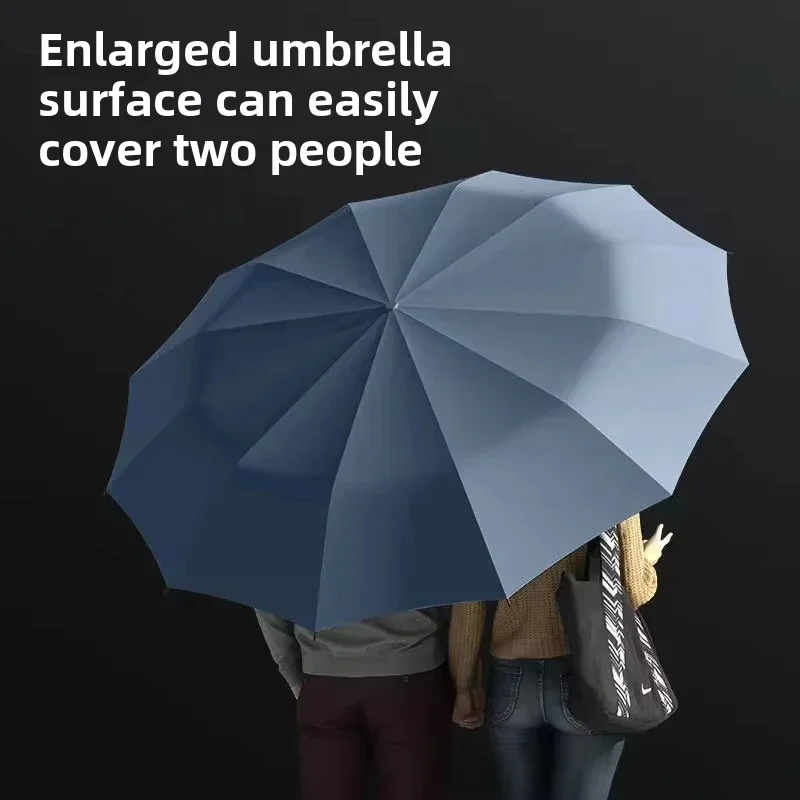 1-4PCS Manual Folding Umbrella Large Double Size UV Protection Sun Rain ...