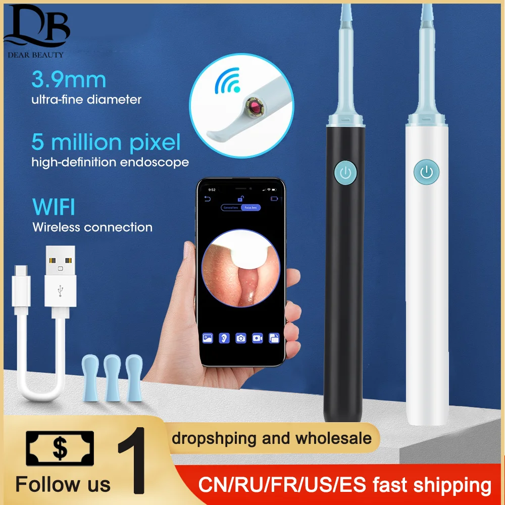 Wireless-Wi-fi-Visual-Ear-Cleaner-Luminous-Otoscope-Ear-Wax-Remover-Ear ...