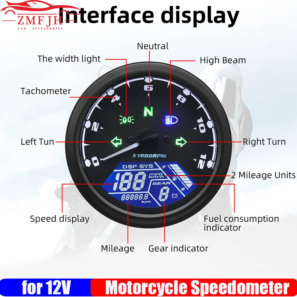 Universal-Motorcycle-Instrument-Digital-LCD-Speedometer-Meter-Sensor-Tachometer-0-12000RPM-for-1 ...