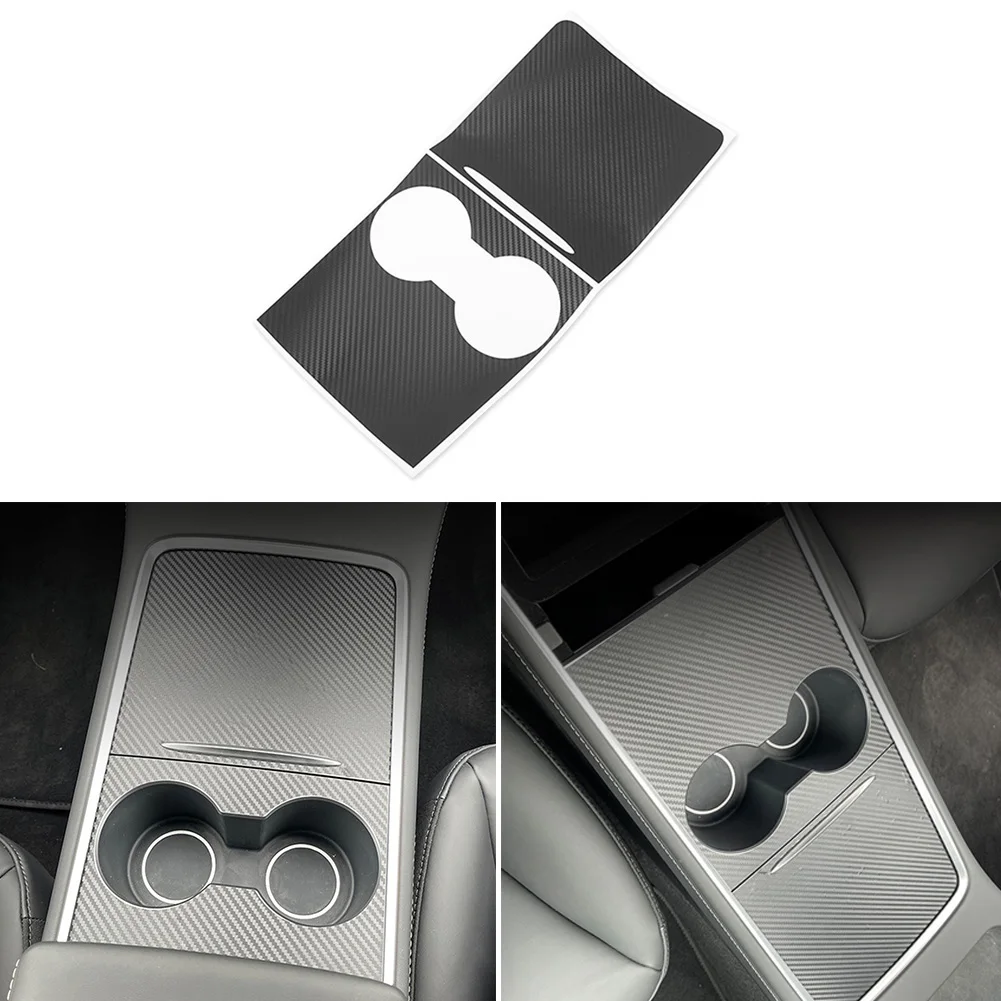 Car Center Console Wraps Sticker Carbon Fiber Texture Center Console ...