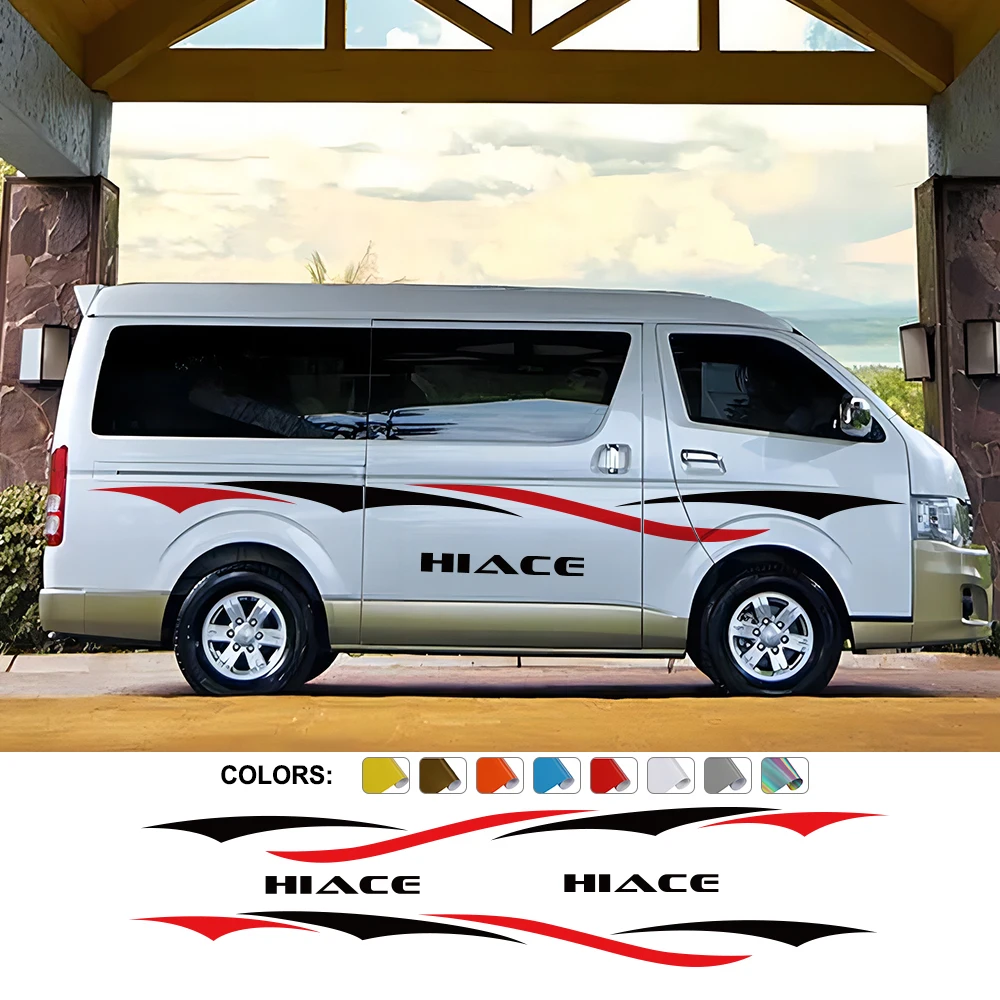 Car-Door-Side-Stickers-For-Toyota-Hiace-Van-Bus-Racing-Sport-Stripes ...