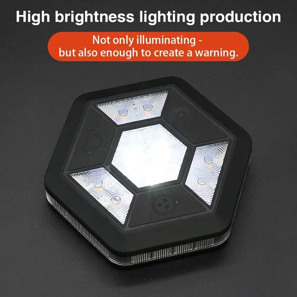 Car Rotating LED Magnetic Warning Light Flashing Rechargeable Yellow ...