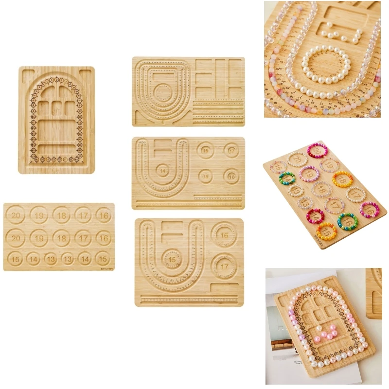 Wood Bead Board with U Shaped Design Beading Board Tray DIY Craft Tool ...