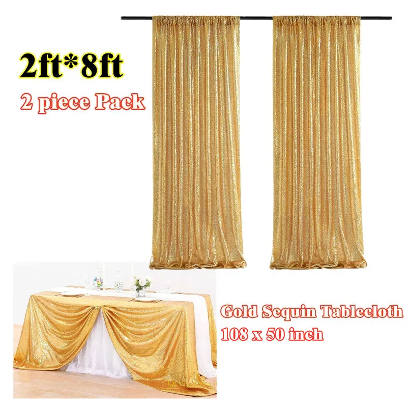 Gold-Sequin-Backdrop-Curtains-Rectangular-Sequin-Tablecloth-for-Party ...