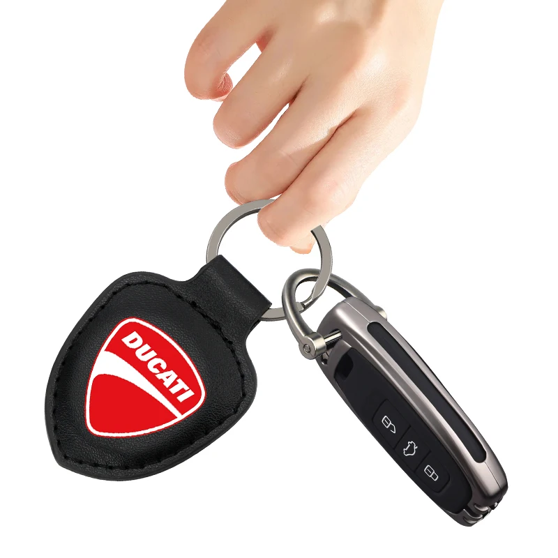 Motorcycle Keychain Modeling Leather Key Ring Accessories For Ducati ...