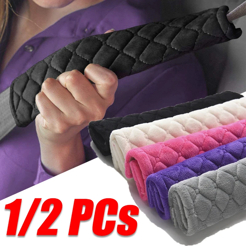 1-2PCs-Universal-Car-Seat-Belt-Covers-Plush-Soft-Velvet-Shoulder-Pad ...