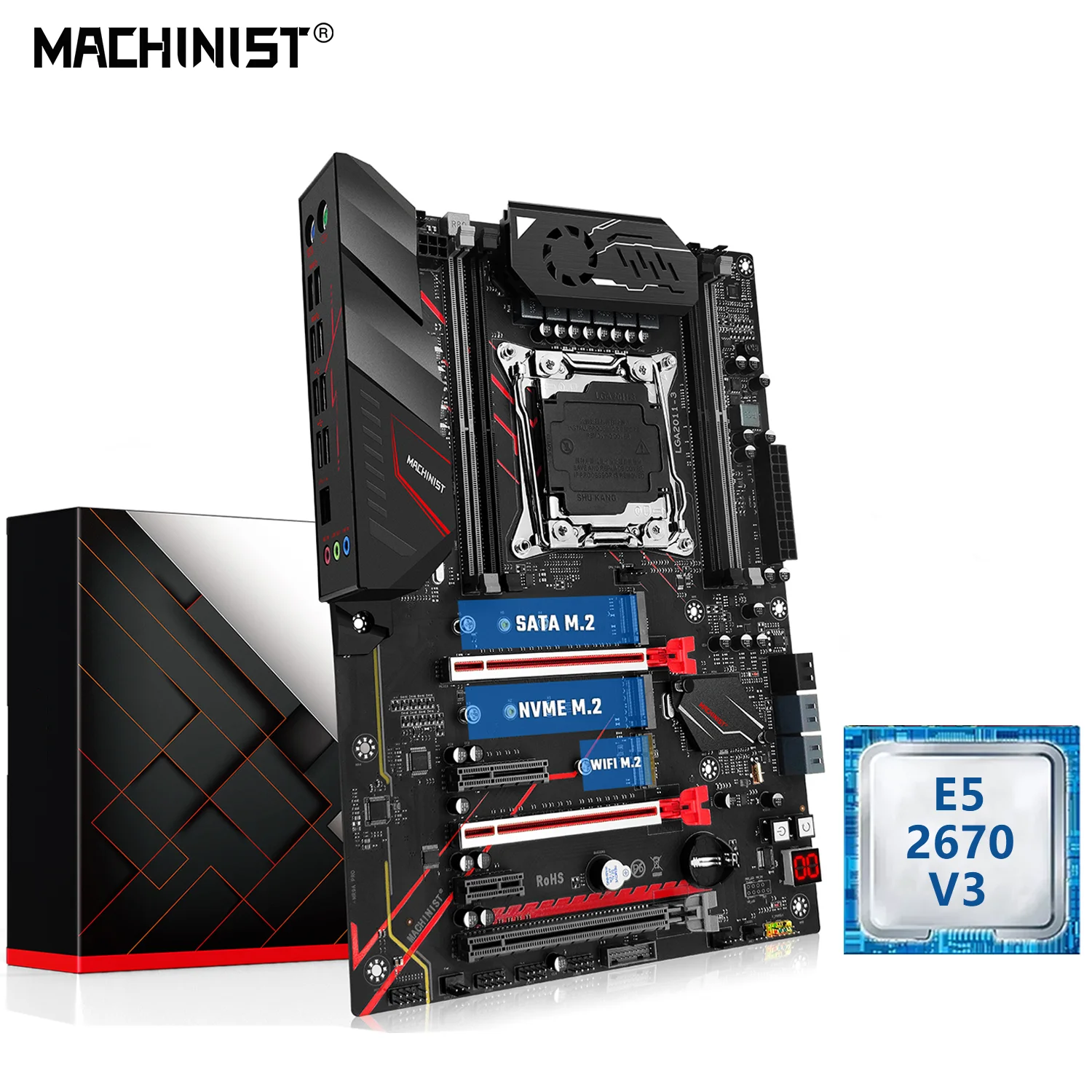 Machinista X99 Placa-mãe Com Kit Xeon E5 2670 V3 Processador Cpu ...