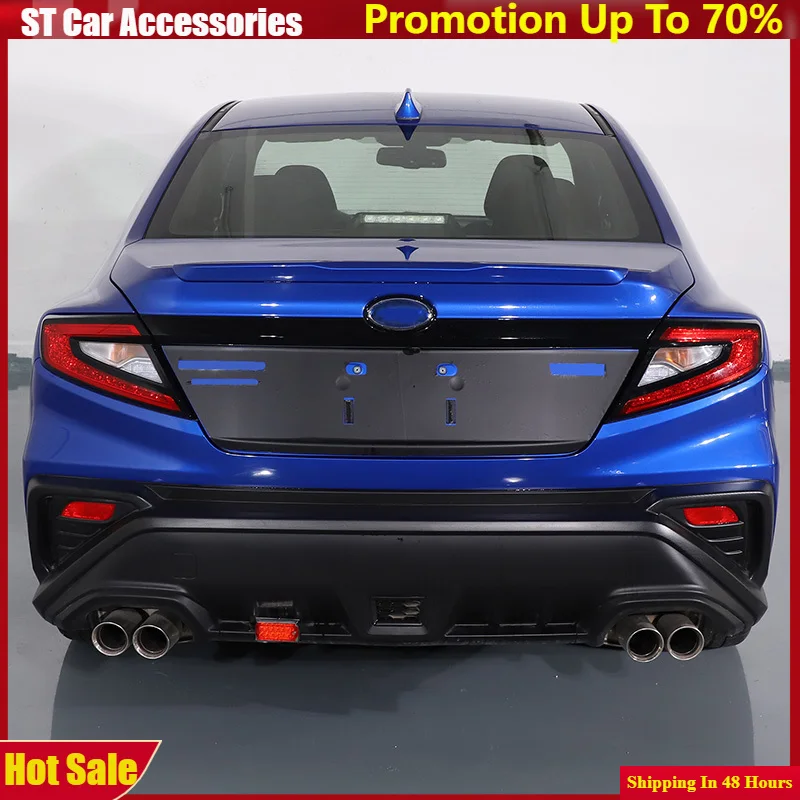 For Subaru WRX 2021 2022 2023 PVC Rear License Plate Frame Sticker Flag ...