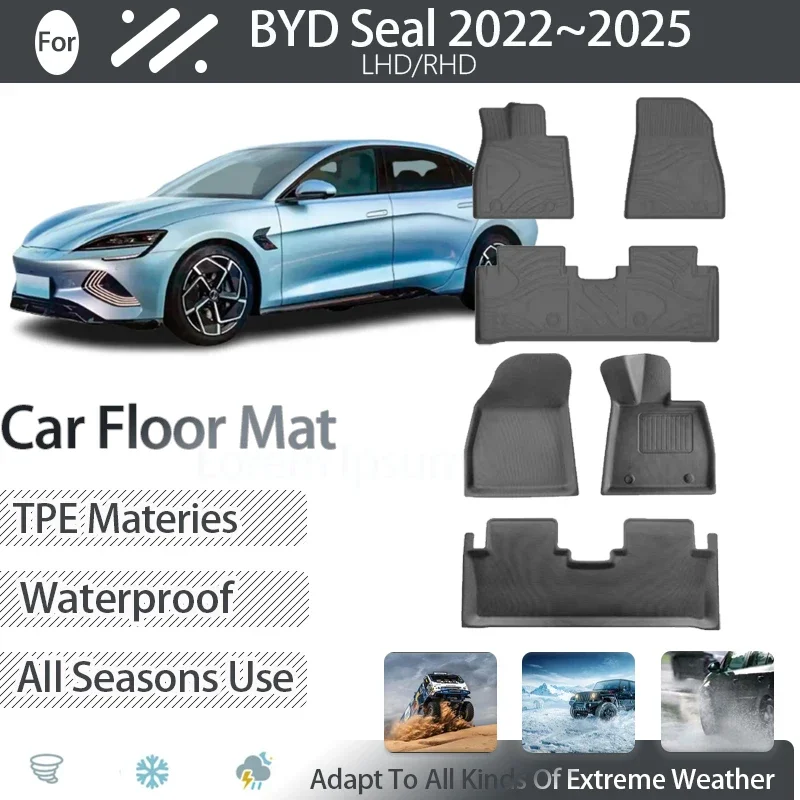 TPE-Car-Floor-Mats-For-BYD-Seal-2022-2023-2024-2025-Waterproof-Pad-Foot ...