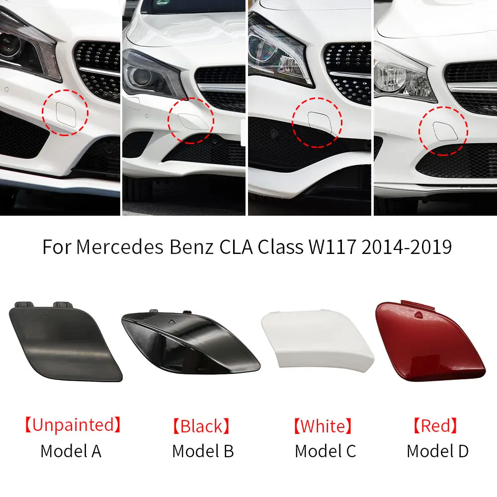 For Mercedes W117 Car Front Bumper Tow Hook Cover Cap Black White Red ...