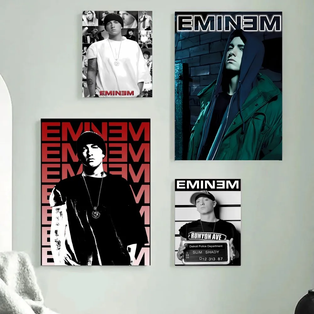 Hip-Hop-Rapper-Eminem-DIY-Sticky-Poster-Vintage-Room-Bar-Cafe-Decor ...