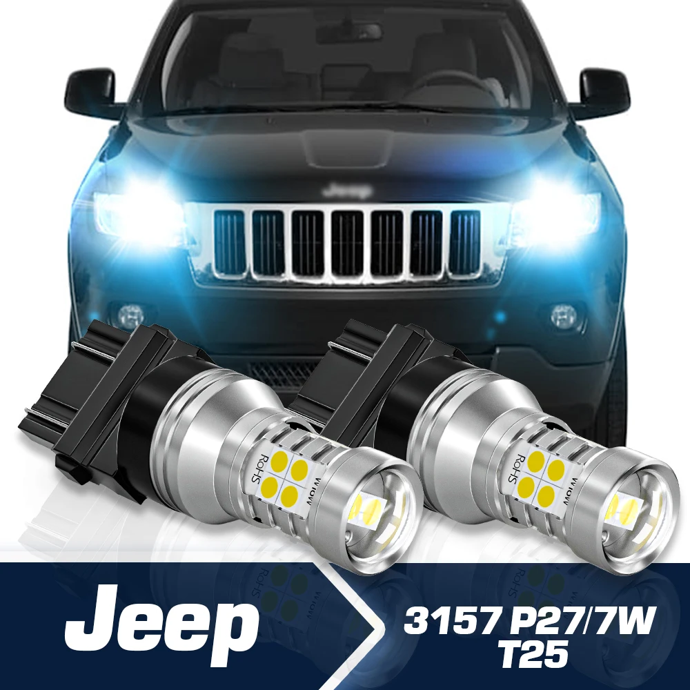 Daytime-Running-Light-2pcs-LED-Canbus-Accessories-DRL-3157-P27-7W-T25 ...